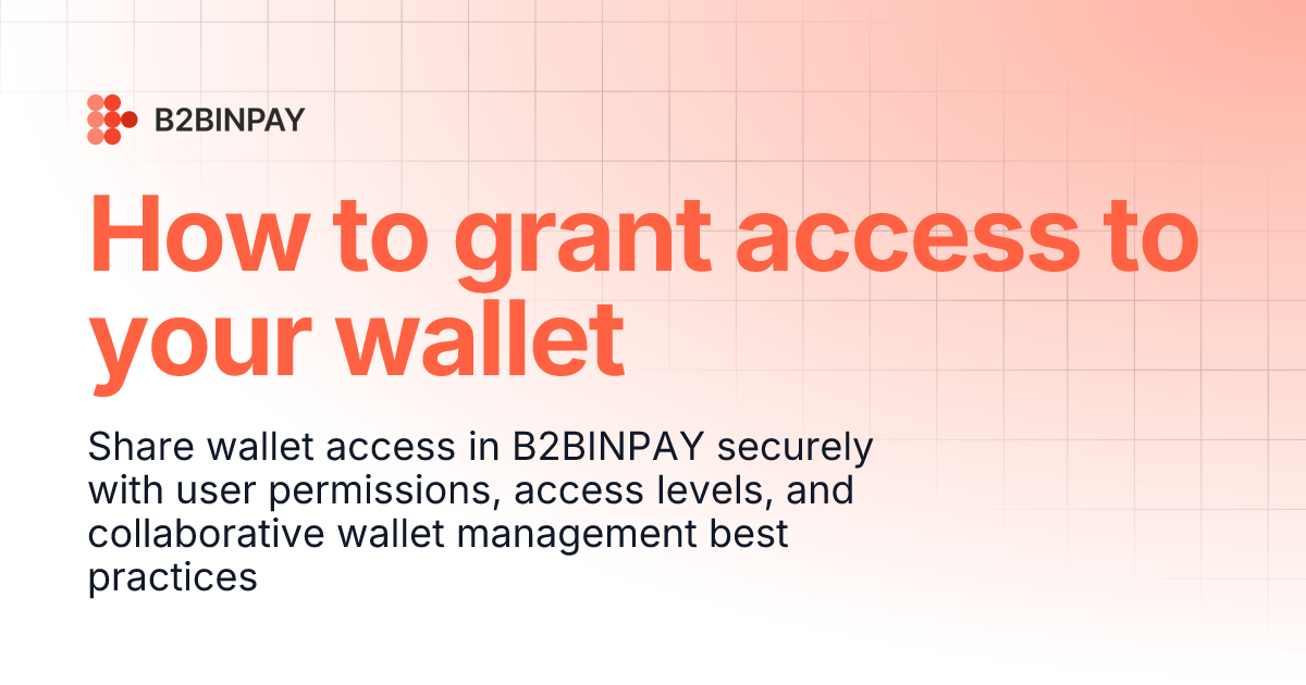 How to grant access to your wallet | B2BINPAY docs